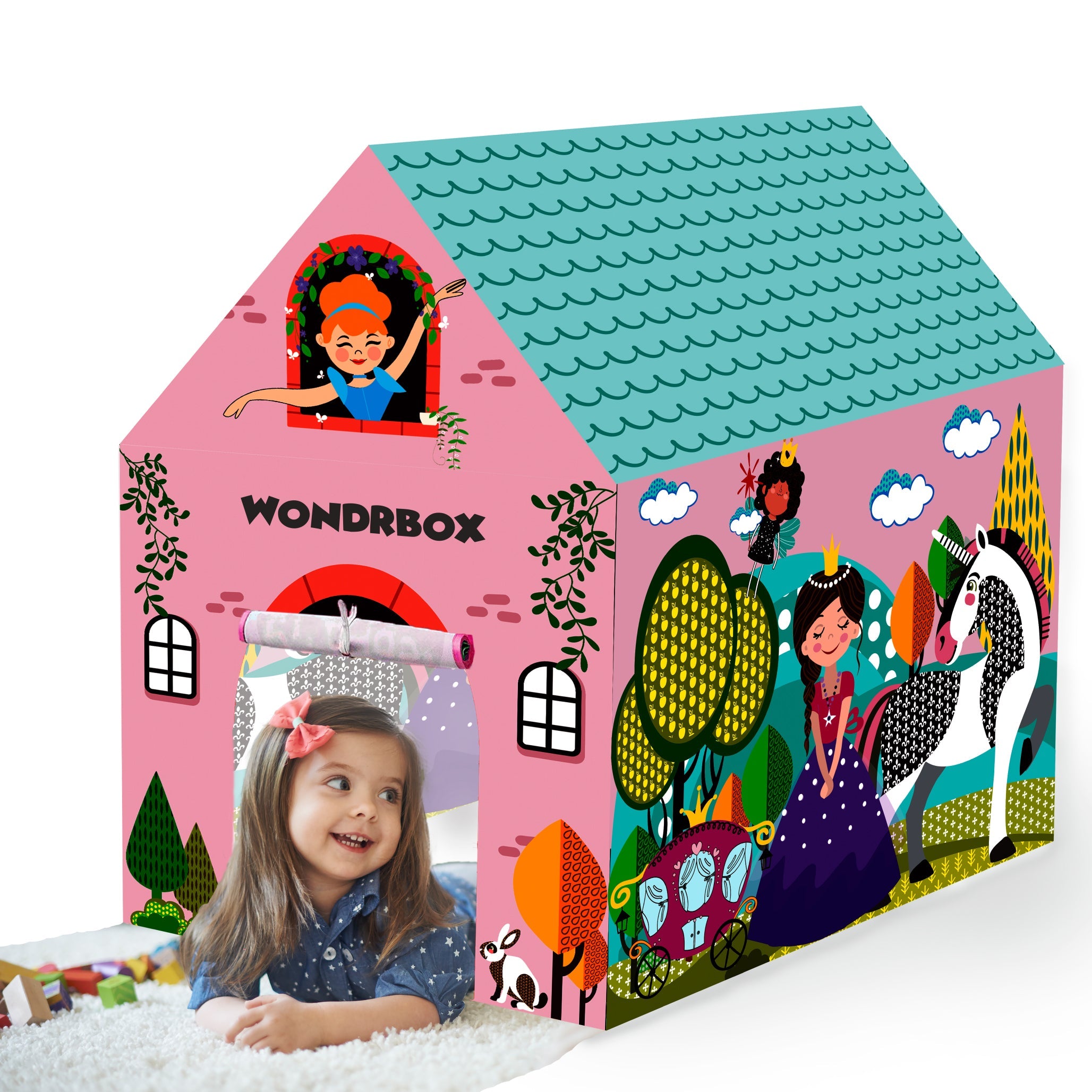 WONDRBOX Princess and Unicorn Play Tent House. – Littleland