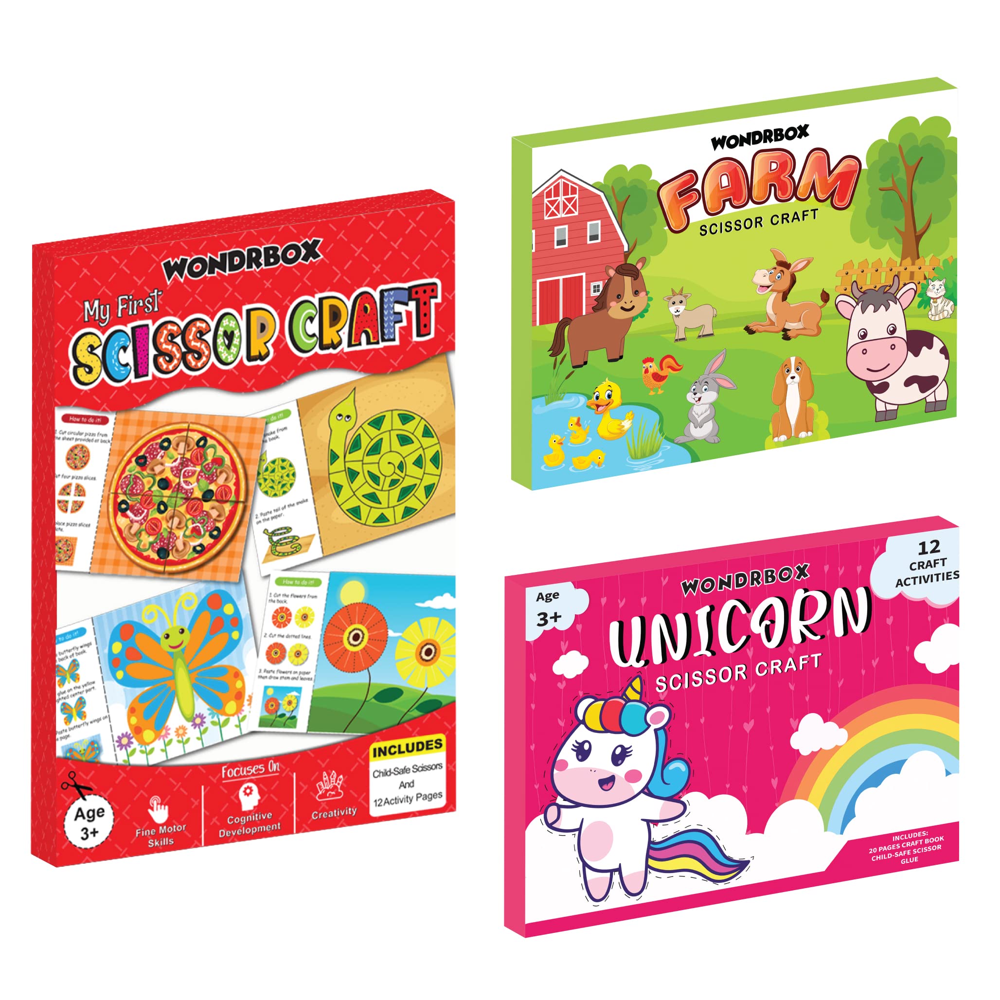 WONDRBOX Scissor Craft Activity Kit. ( Set of 3 ) – Littleland